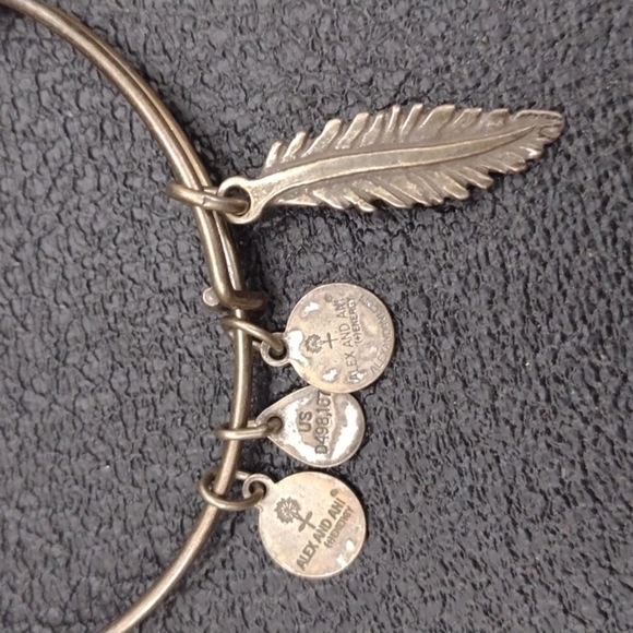Alex and Ani | Jewelry | Alex And Ani Feather Quill Silver Charm ...